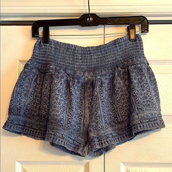 Surf Gypsy | Shorts | Surf Gypsy Blue High Waist Eyelet Shorts Relaxed ...